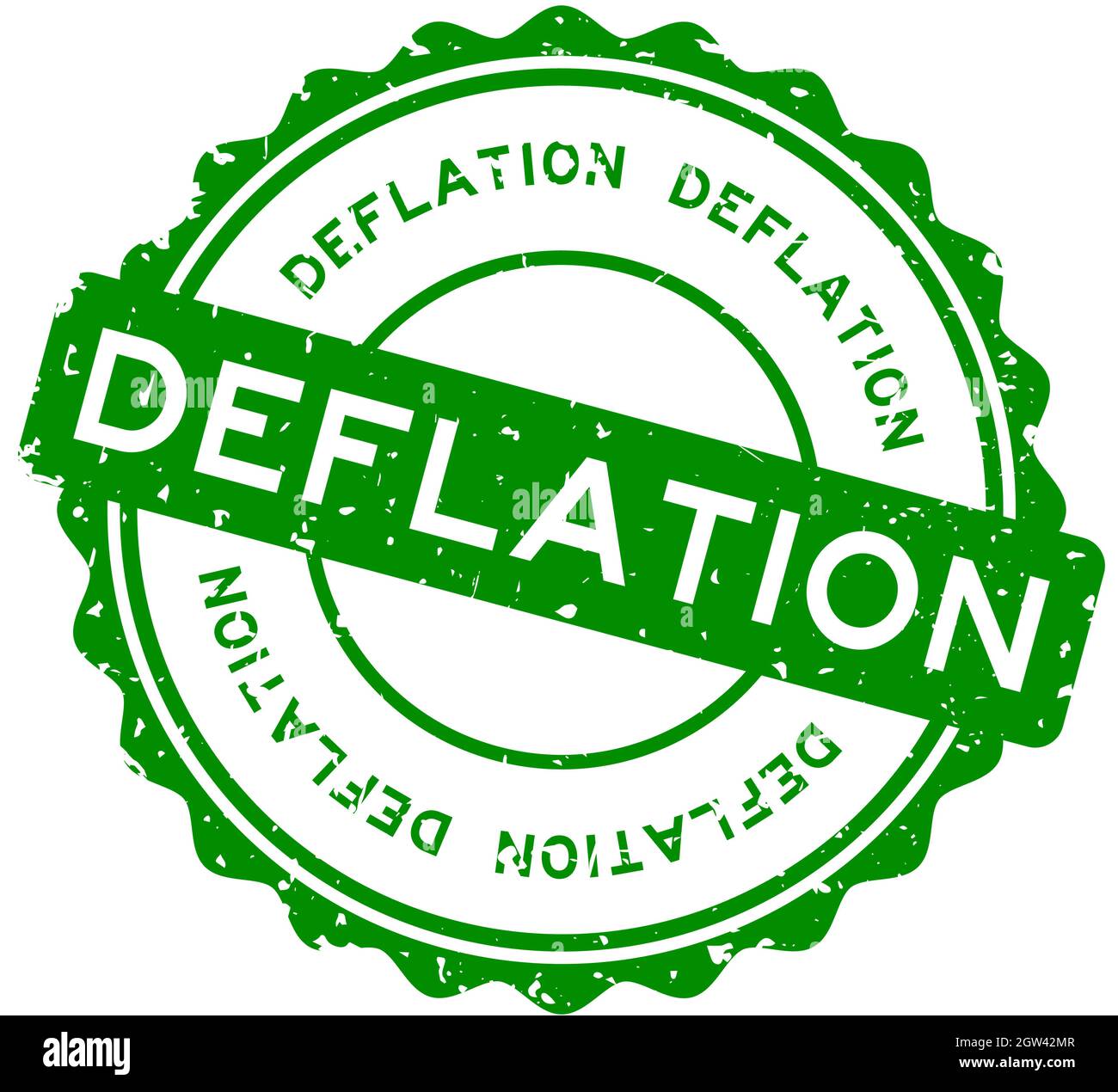 Grunge green deflation word round rubber seal stamp on white background ... Grunge green deflation word round rubber seal stamp on white background ...