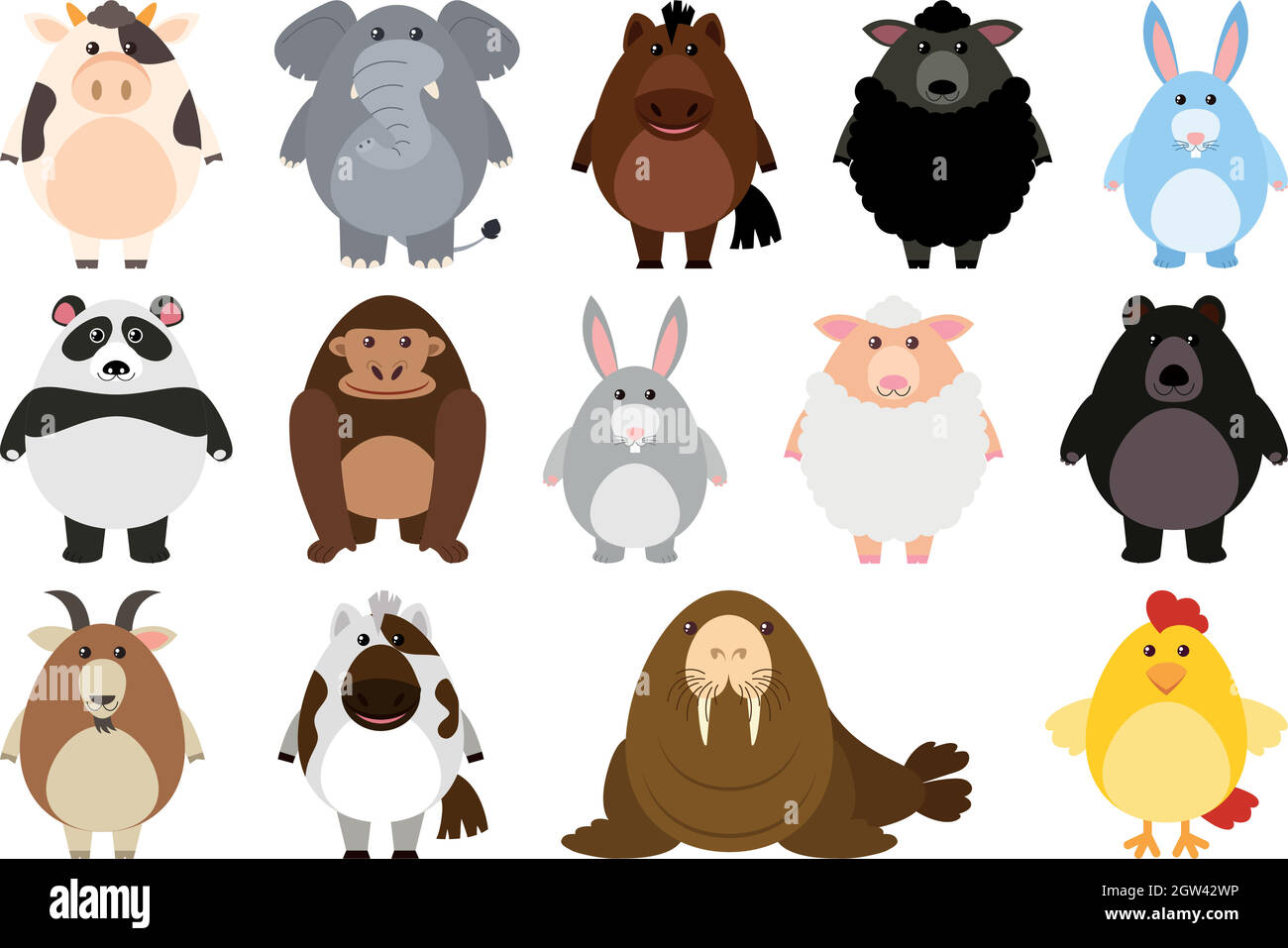 Cartoon animal hi-res stock photography and images - Alamy