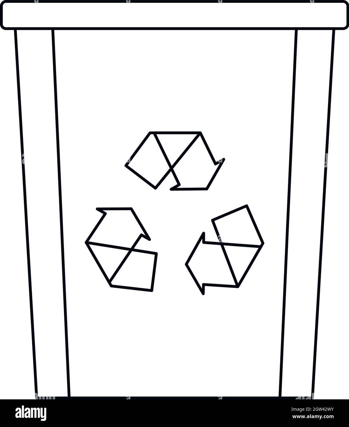 Recycle bin icon hi-res stock photography and images - Alamy