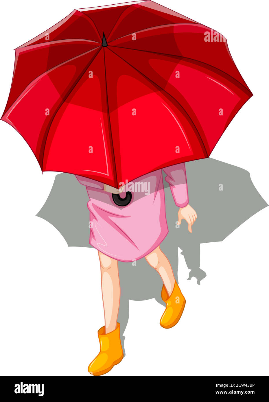 Red umbrella canopy Stock Vector Images - Alamy