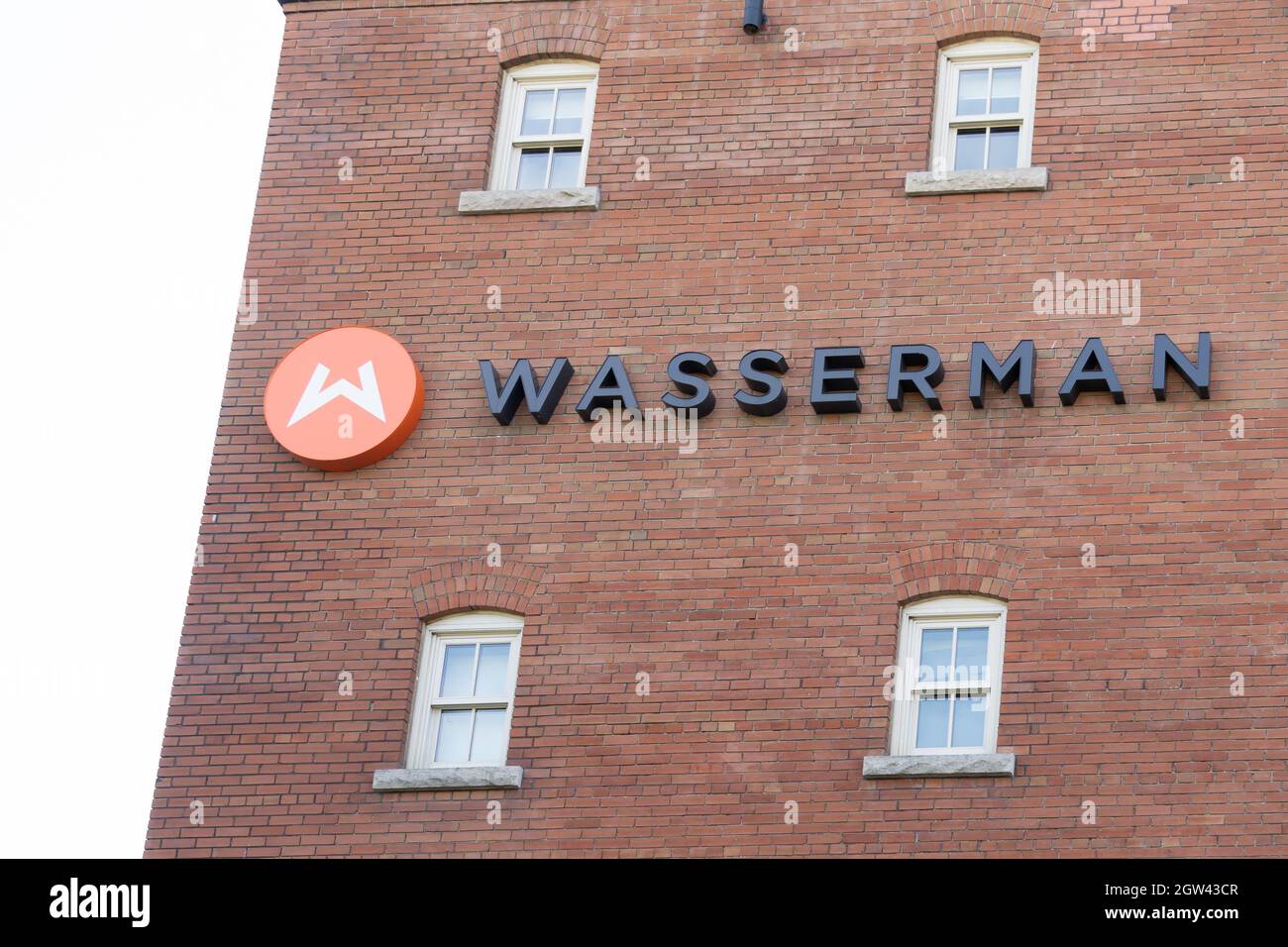 Toronto, Canada - October 2, 2021: Wasserman sign on the building in ...
