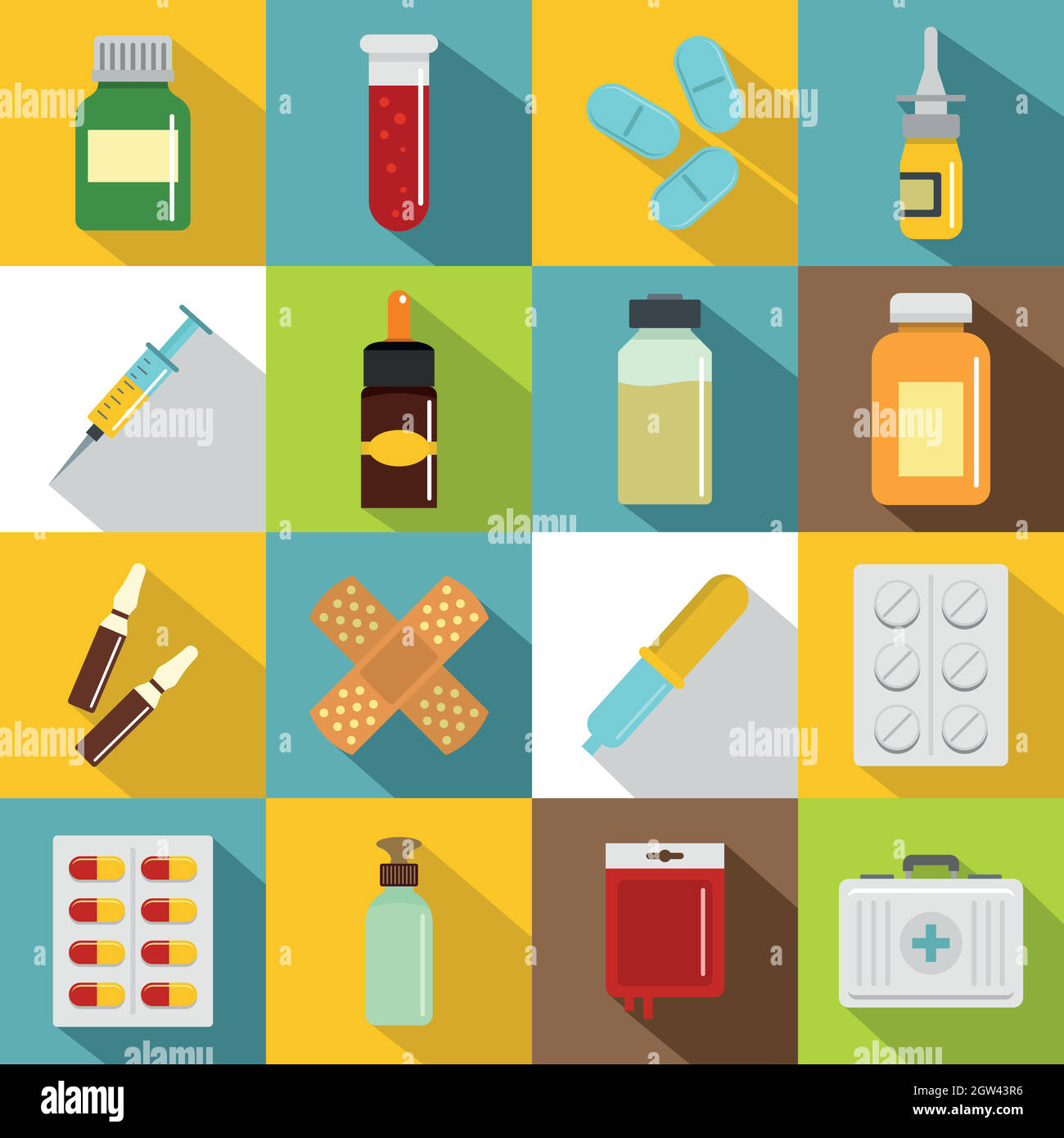 Different drugs icons set, flat style Stock Vector Image & Art - Alamy