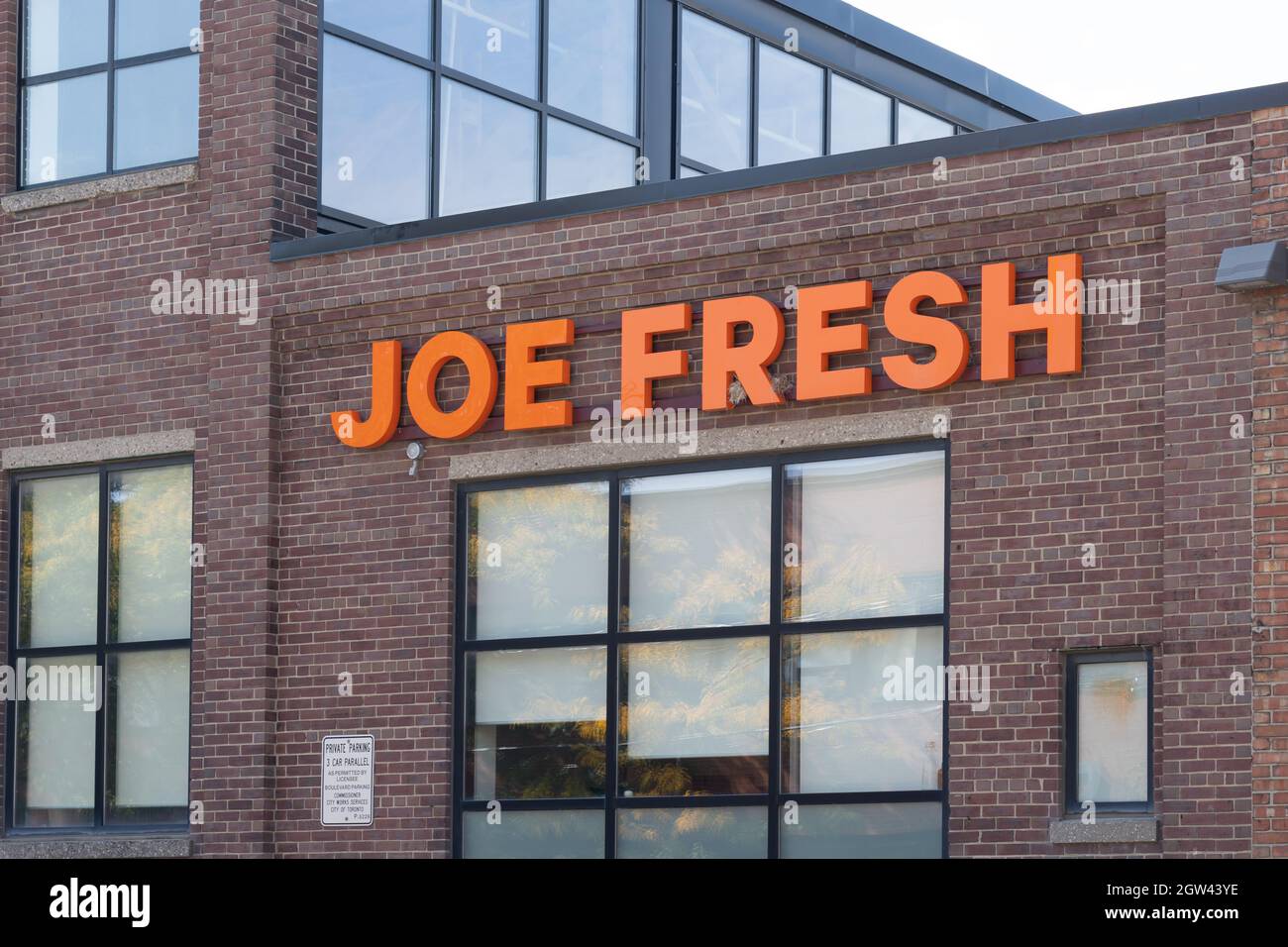 Toronto, Canada - October 2, 2021: Joe Fresh sign at their headquarters ...