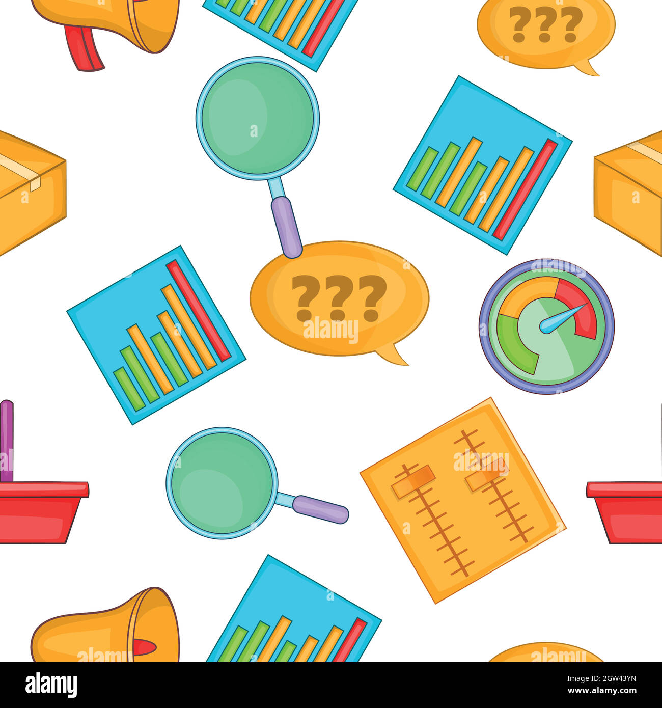 Statistical evidence pattern, cartoon style Stock Vector Image & Art ...