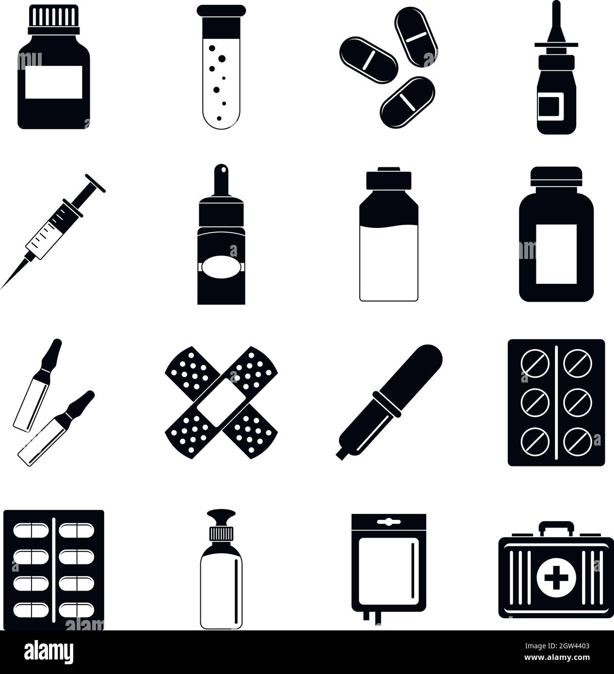 Different drugs icons set, simple style Stock Vector Image & Art - Alamy