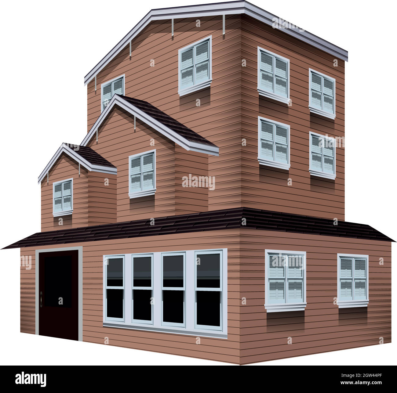 3D design for tall wooden house Stock Vector Image & Art - Alamy