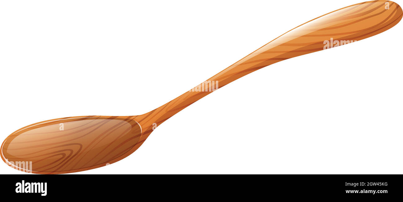 Wooden spoon on white background Stock Vector Image & Art - Alamy