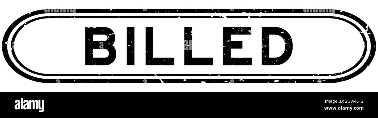 Grunge black billed word rubber seal stamp on white background Stock ...
