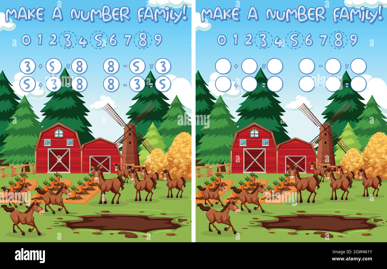 Make a number family Stock Vector Image & Art - Alamy