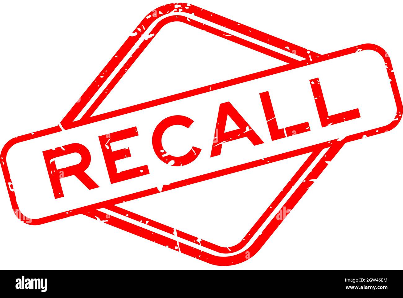 Grunge red recall word rubber square seal stamp on white background Stock Vector Image & Art - Alamy
