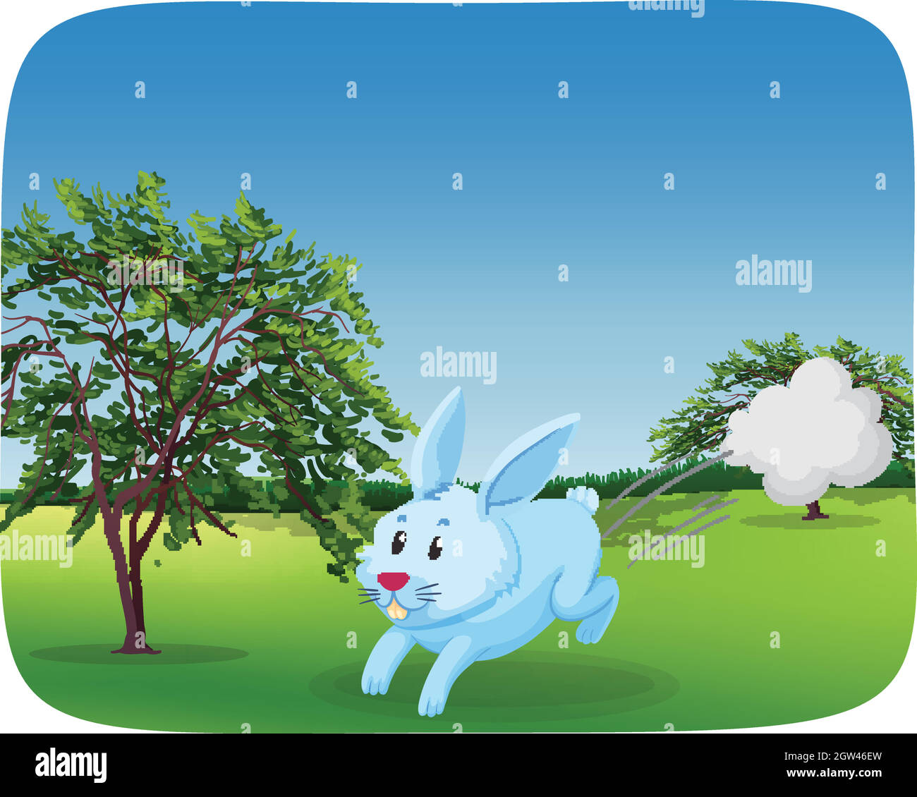 Rabbit running vector art hi-res stock photography and images - Alamy