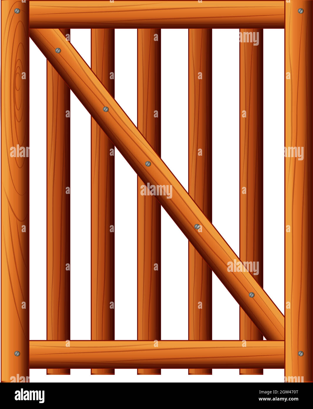 A wooden fence with a diagonal bar Stock Vector Image & Art - Alamy