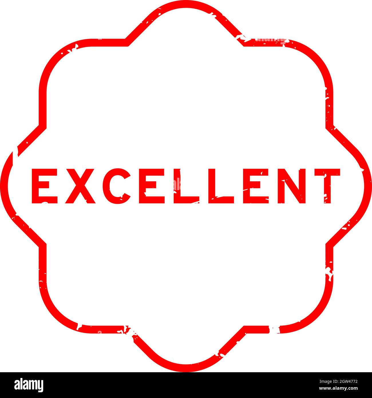 Grunge red excellent word rubber seal stamp on white background Stock ...