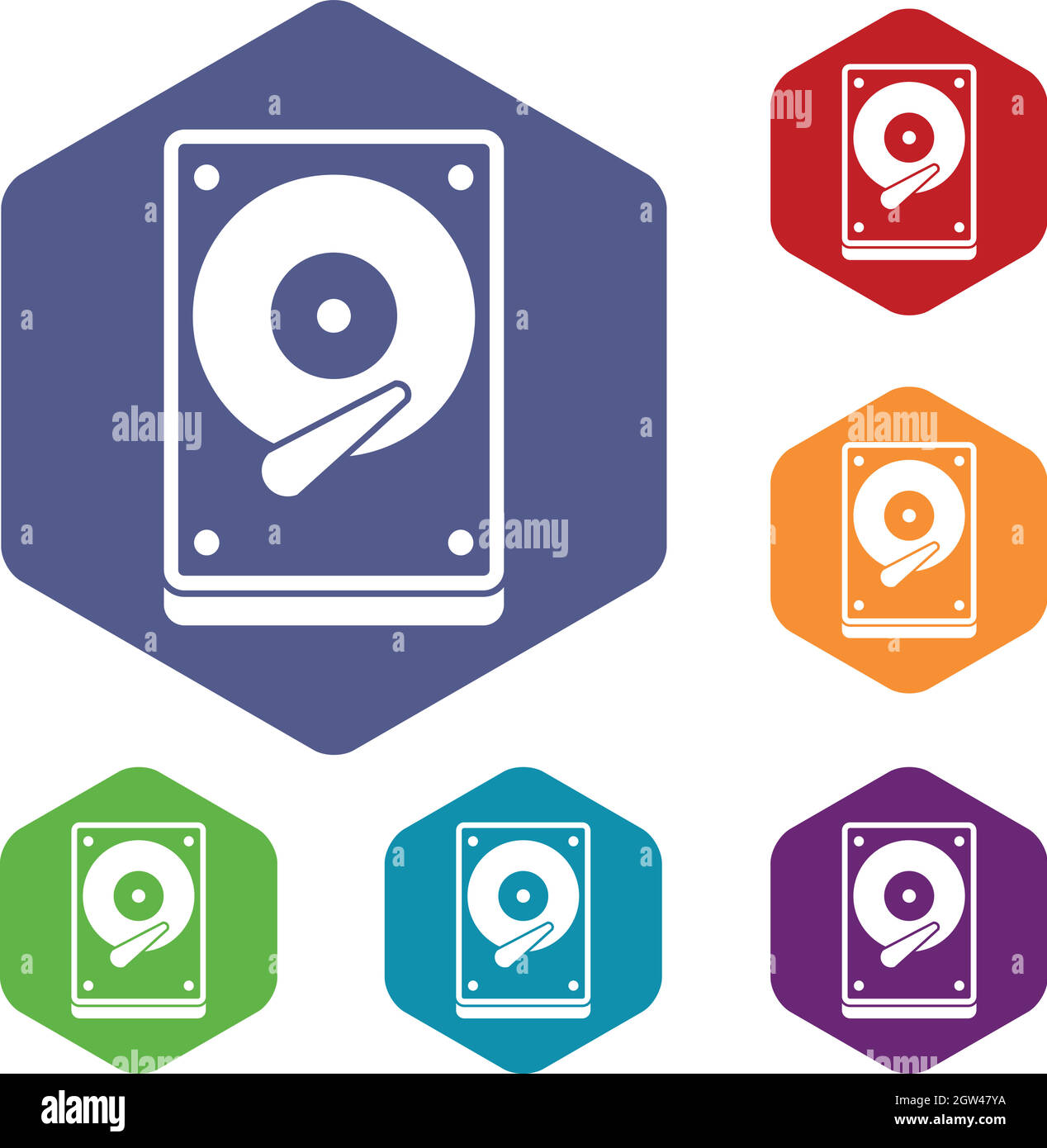 HDD icons set Stock Vector Image & Art - Alamy