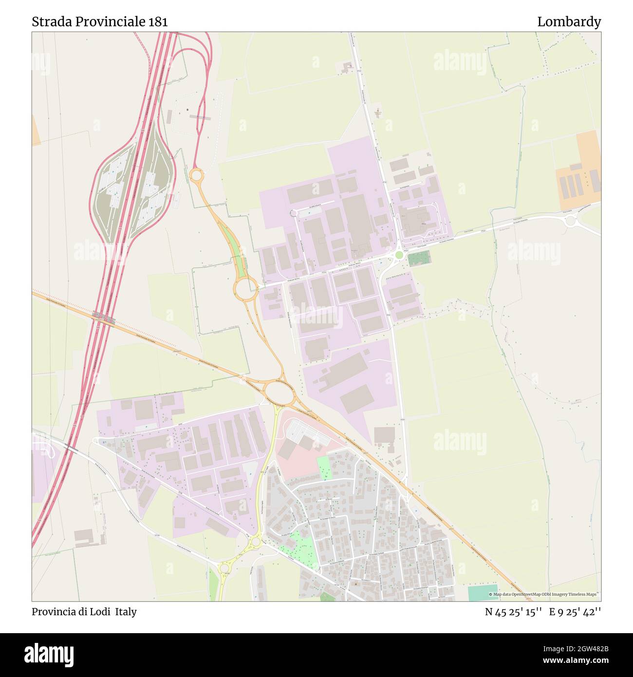 Strada Provinciale 181, Provincia di Lodi, Italy, Lombardy, N 45 25' 15 ...