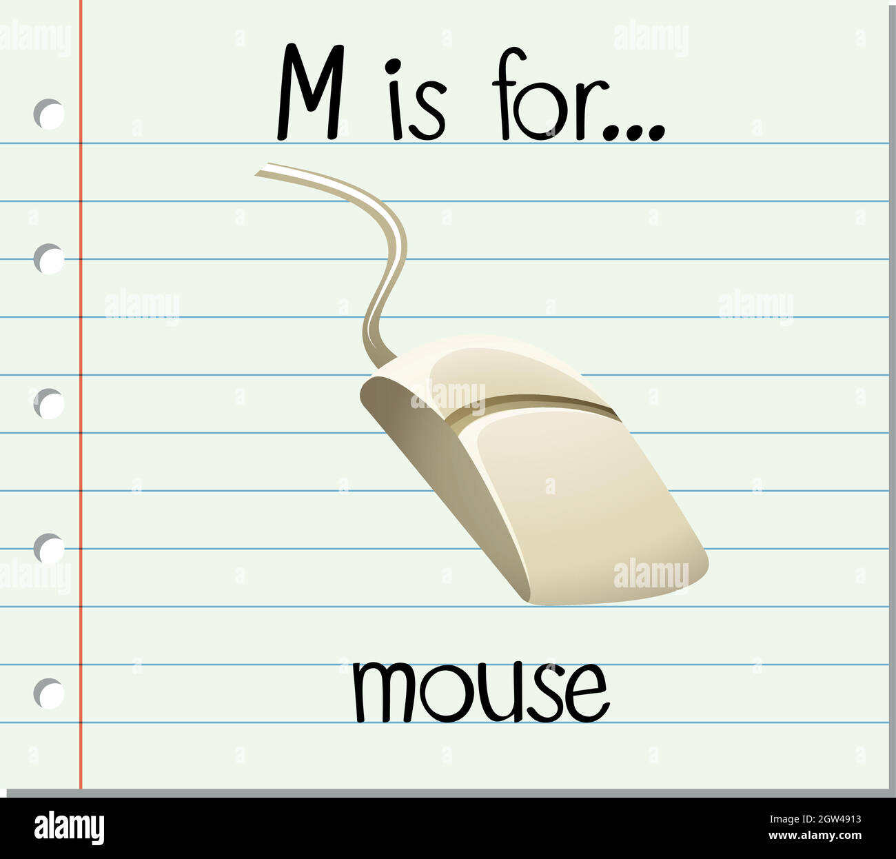 Alphabet M is for mouse Stock Vector Image & Art - Alamy