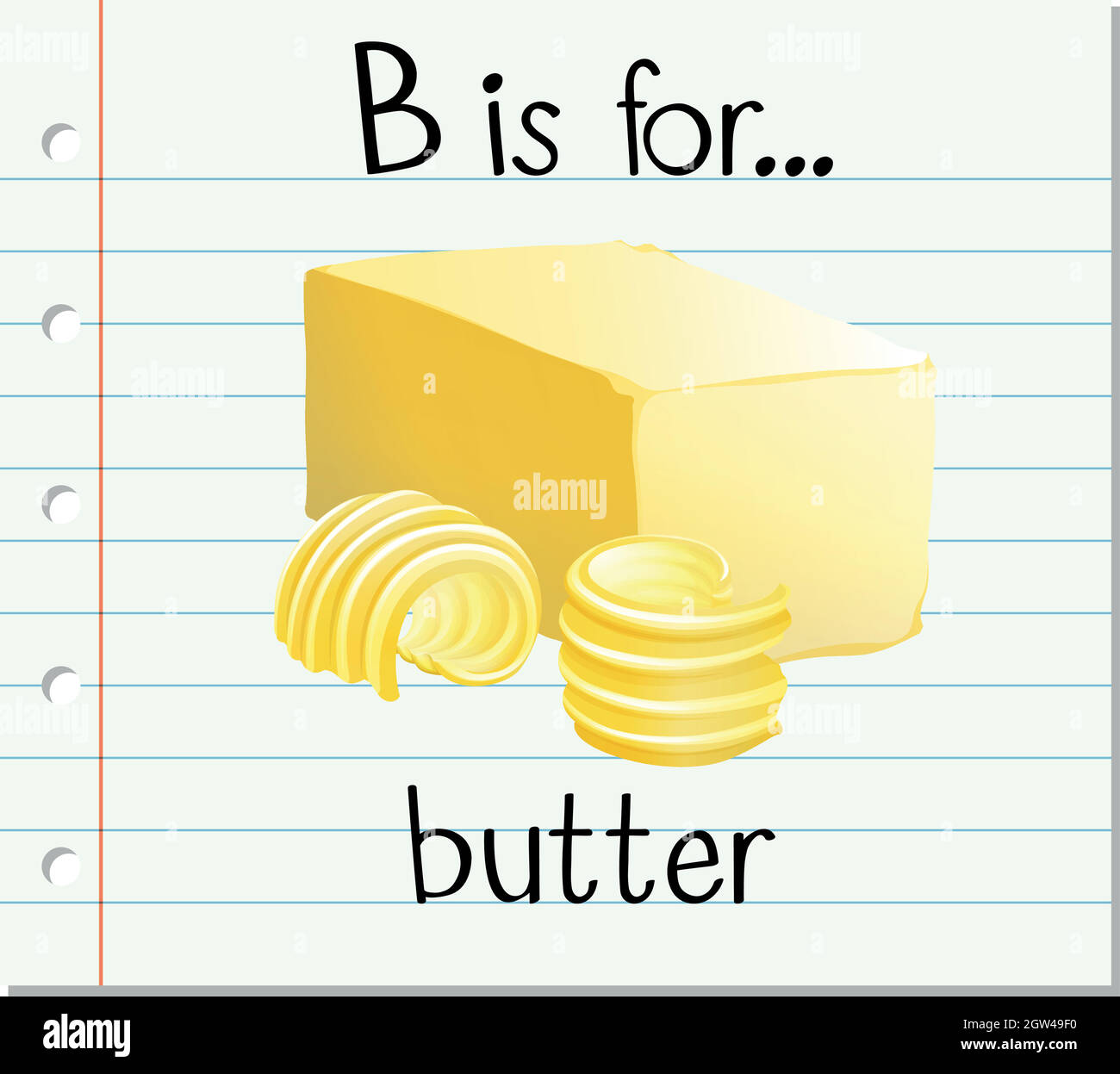 Alphabet b is for butter Stock Vector Image & Art - Alamy