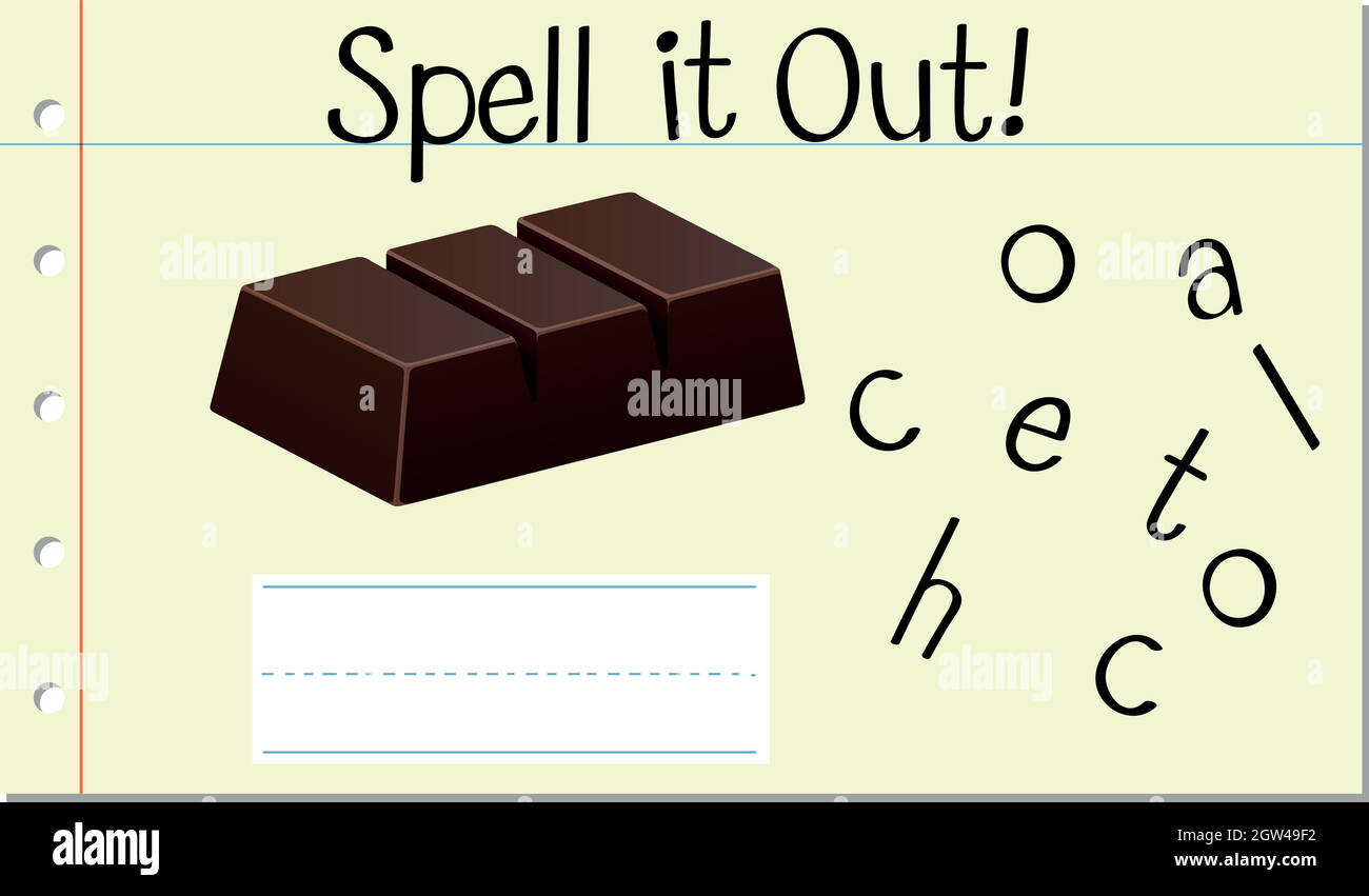 Spell English word chocolate Stock Vector Image & Art - Alamy