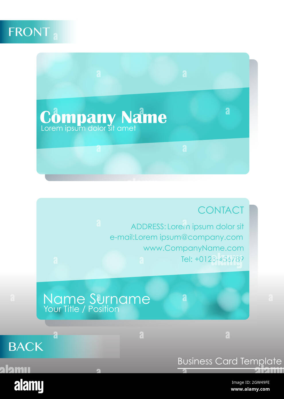 A light colored business card Stock Vector Image & Art - Alamy