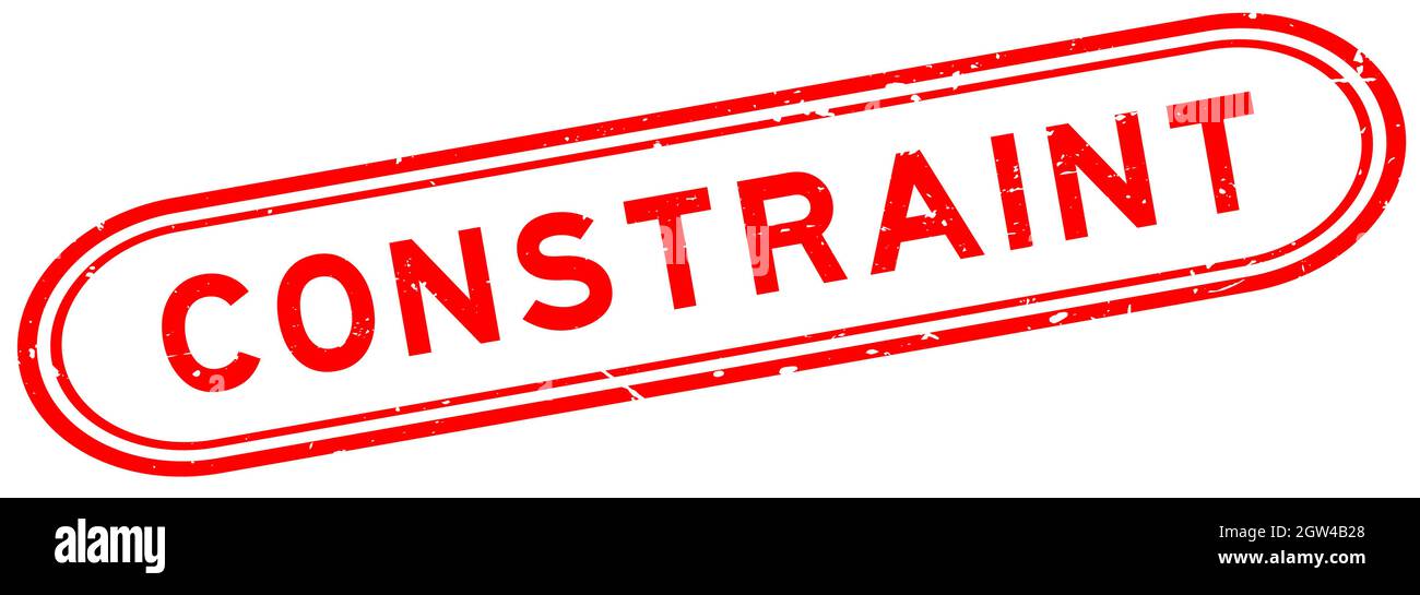 Grunge red constraint word rubber seal stamp on white background Stock ...