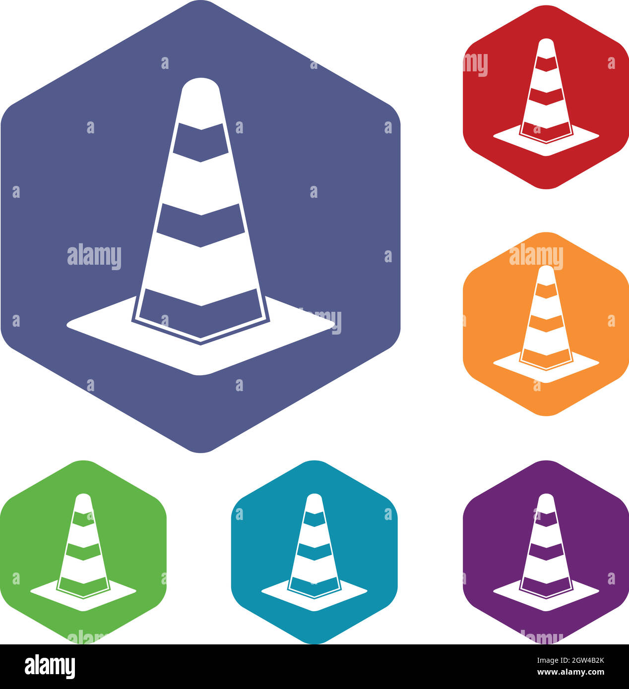 Traffic cone icons set Stock Vector Image & Art - Alamy