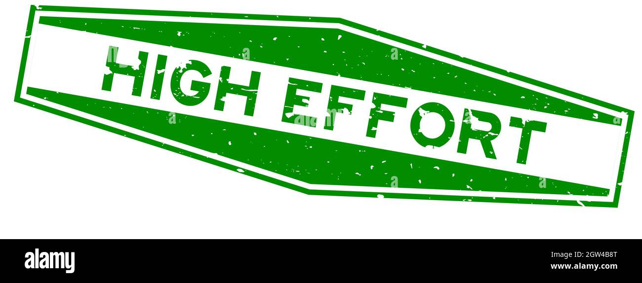 Grunge green high effort word hexagon rubber seal stamp on white background Stock Vector Image ...