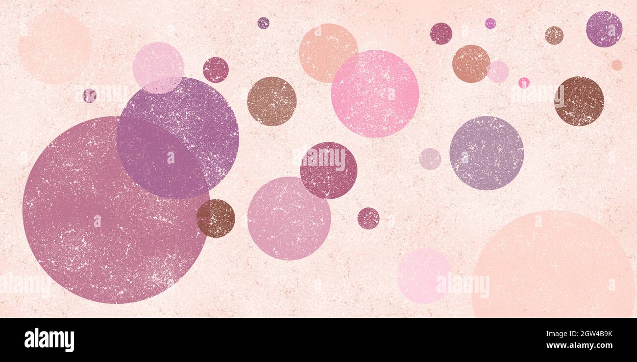 Abstract watercolor background with pastel-colored roundels ...