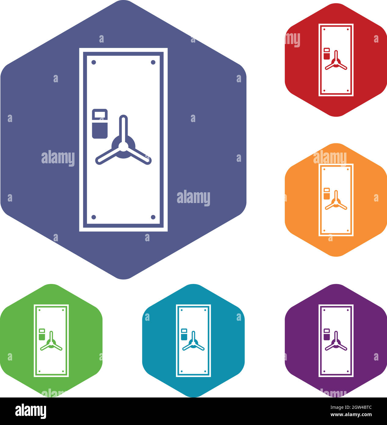 Safe door icons set Stock Vector Image & Art - Alamy