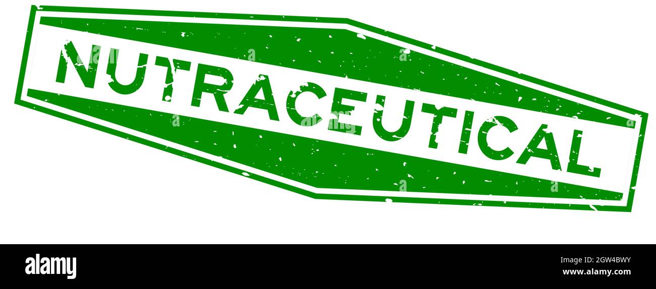 Grunge green nutraceutical word hexagon rubber seal stamp on white background Stock Vector Image ...