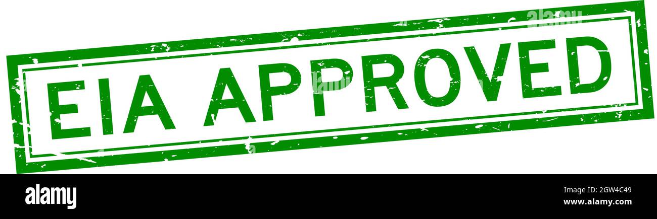 Grunge green EIA (Abbreviation of Environmental Impact Assessment ...