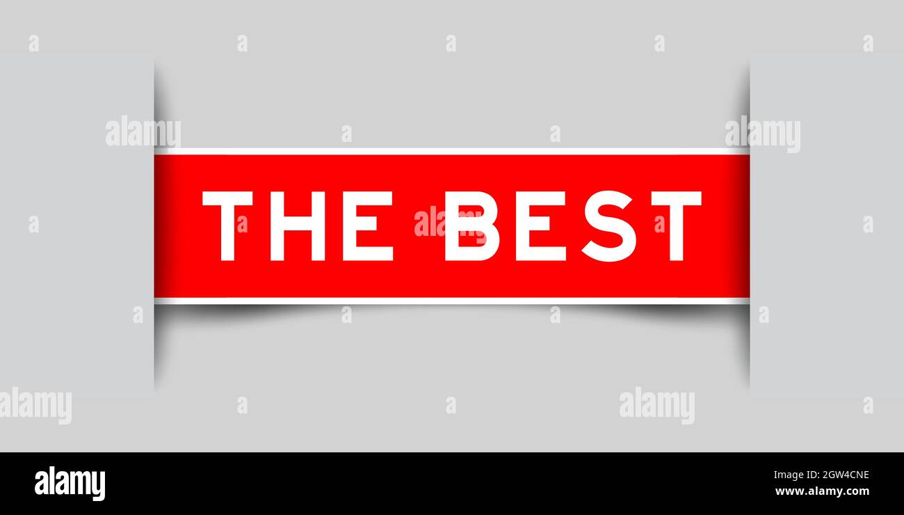 Label sticker red color in word the best that inserted in gray ...