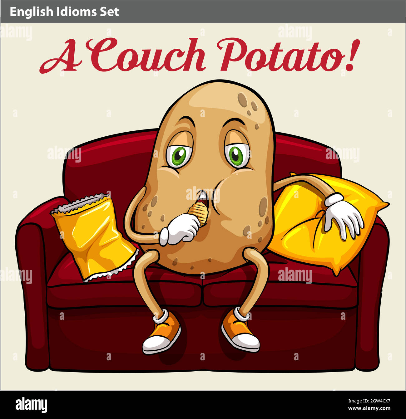 Couch potato chair Stock Vector Images - Alamy