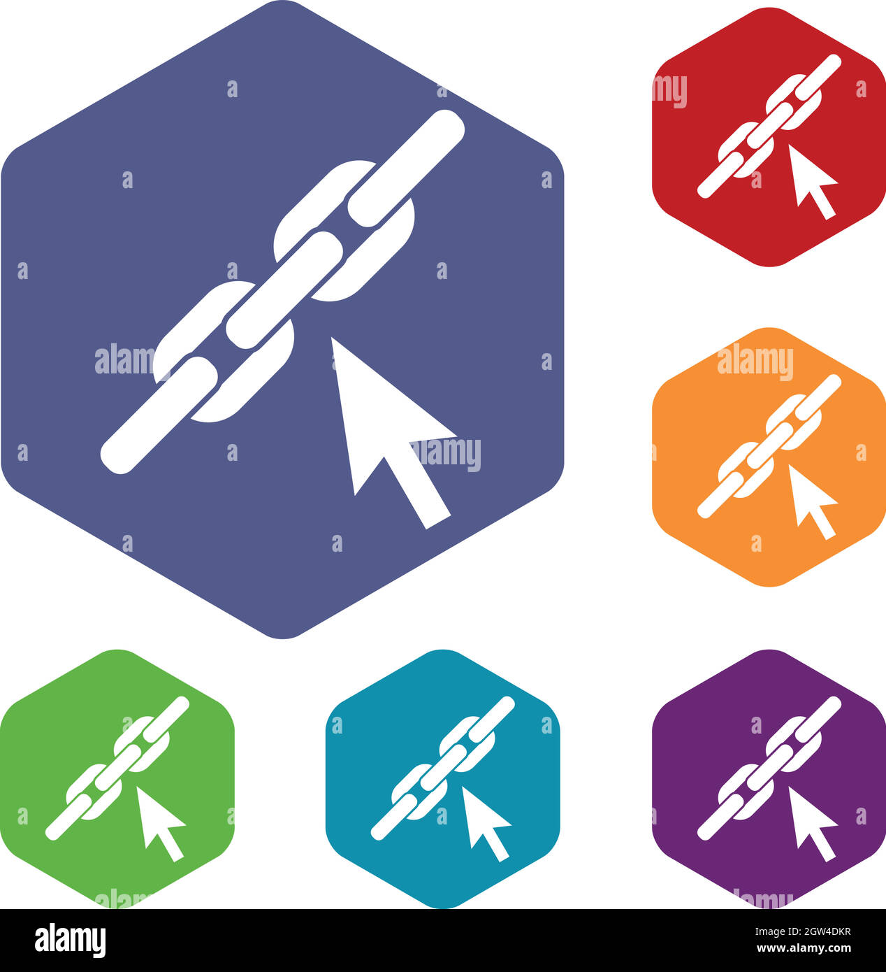 Chain link icons set Stock Vector Image & Art - Alamy