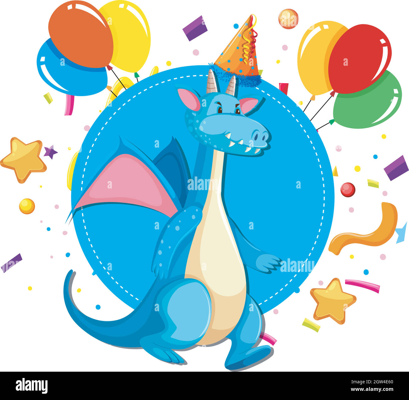 A dragon on birthday template Stock Vector Image & Art - Alamy