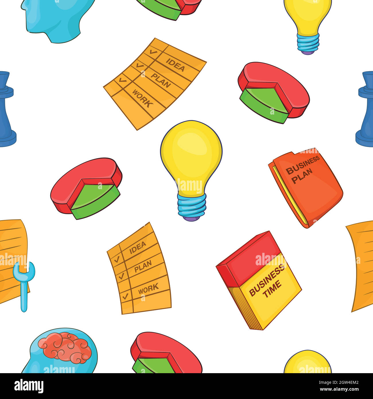 Business planning pattern, cartoon style Stock Vector Image & Art - Alamy