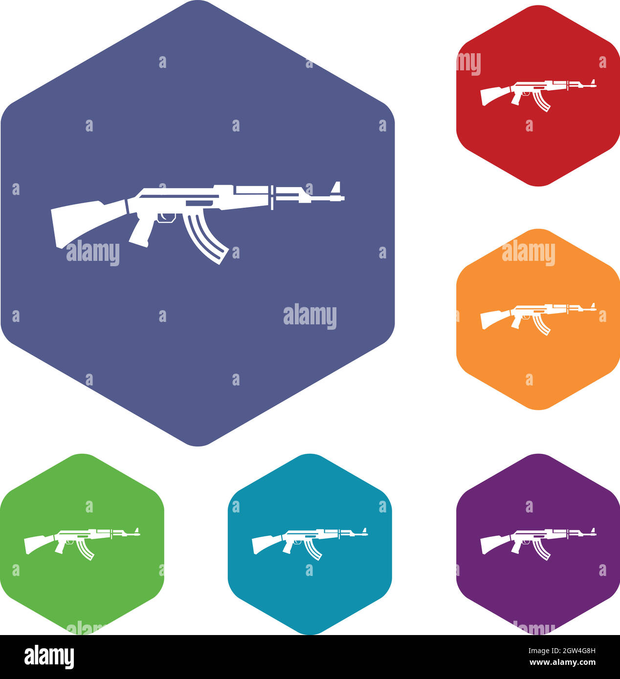 Military rifle icons set Stock Vector Image & Art - Alamy