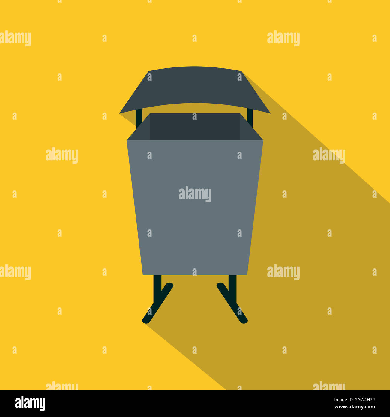 Rubbish bin vector hi-res stock photography and images - Alamy