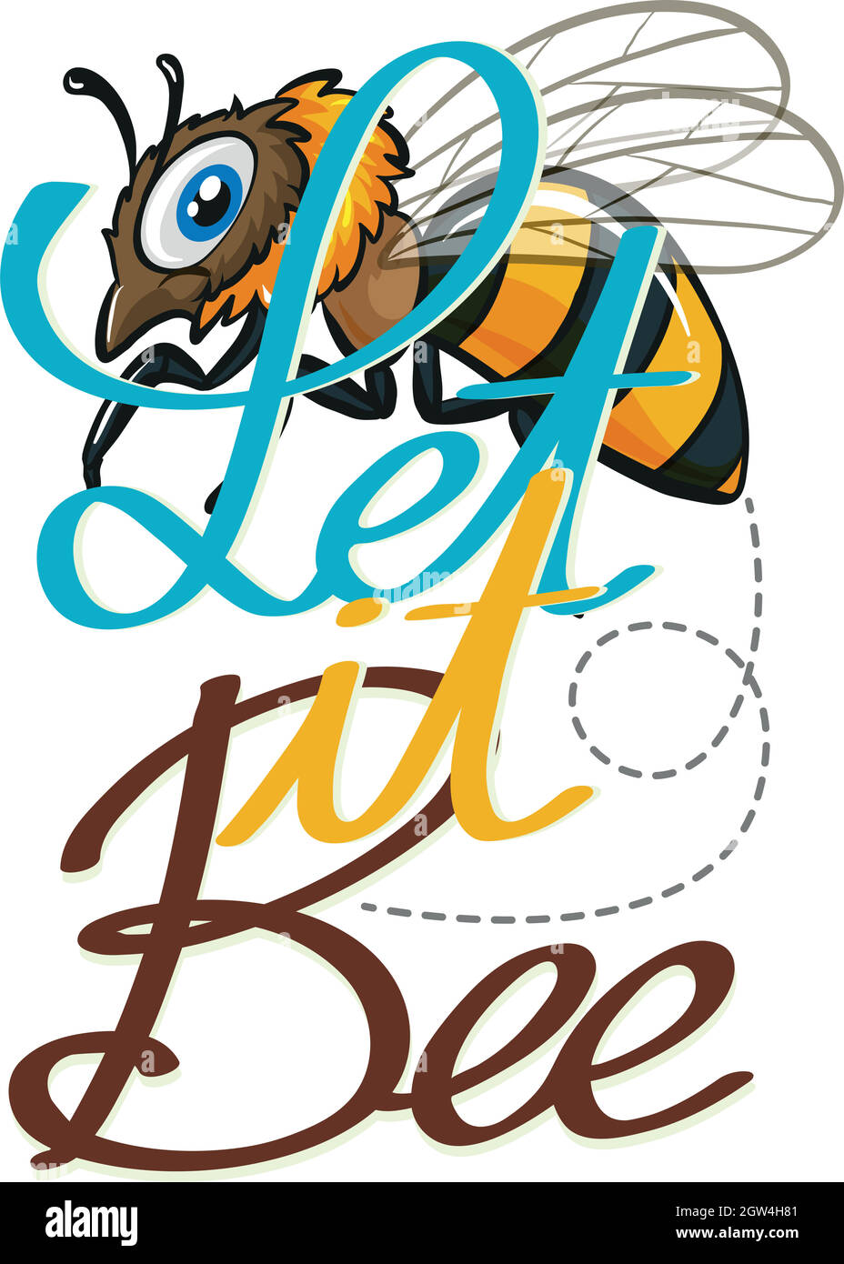 Cute little bee flying Stock Vector Image & Art - Alamy