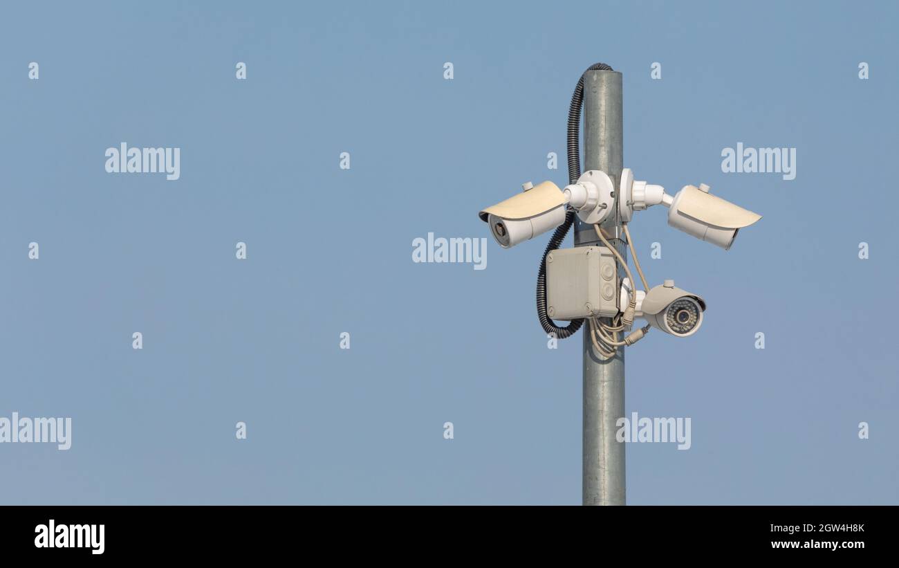 A high-quality rotating video surveillance camera with night vision is ...