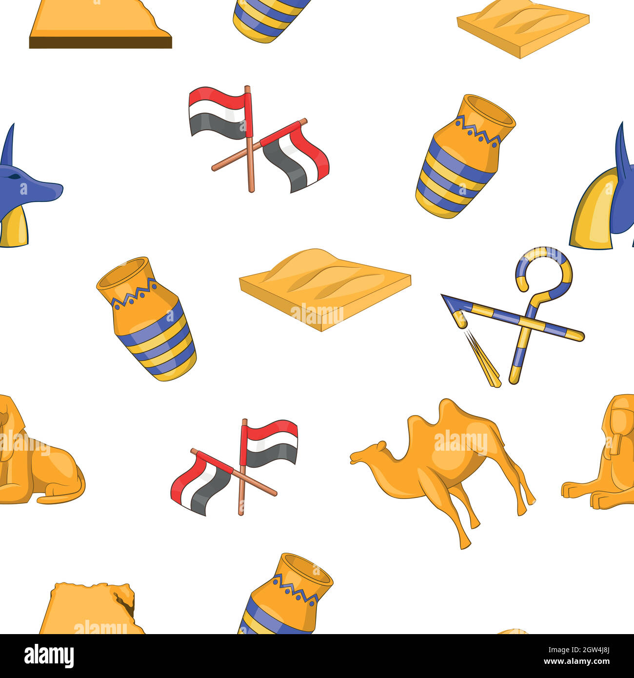 Egypt pattern, cartoon style Stock Vector Image & Art - Alamy