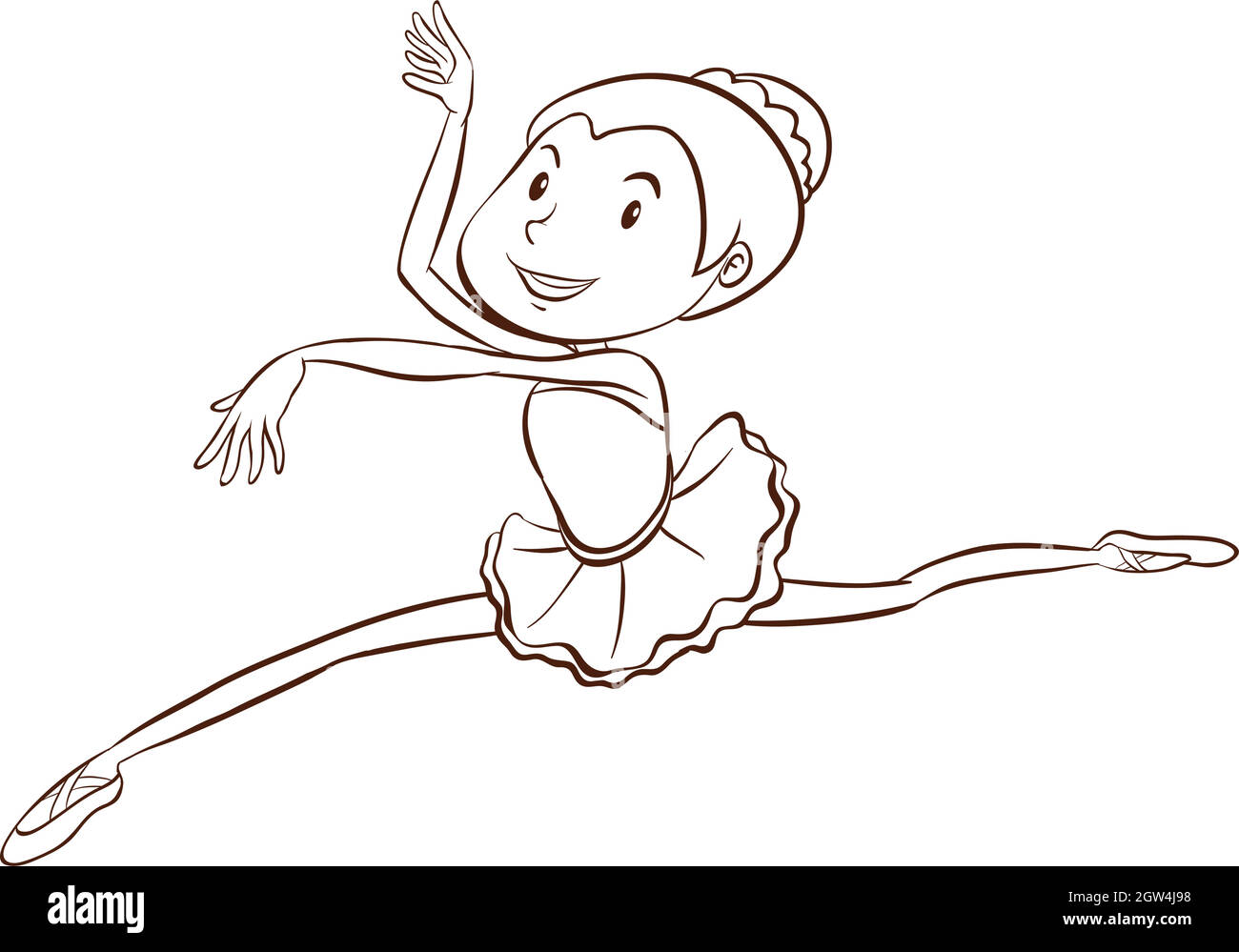 A plain sketch of a ballet dancer Stock Vector Image & Art - Alamy