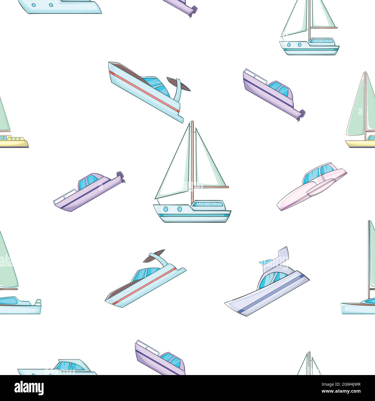 Ship pattern, cartoon style Stock Vector Image & Art - Alamy