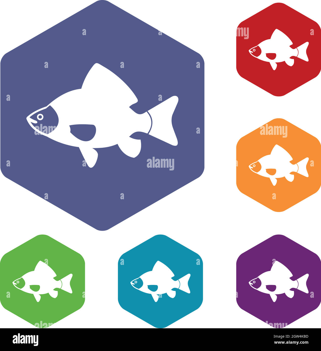 Saltwater fish icon hi-res stock photography and images - Alamy