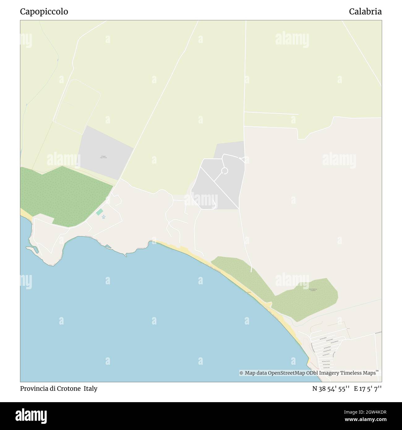 Capopiccolo, Provincia di Crotone, Italy, Calabria, N 38 54' 55'', E 17 ...