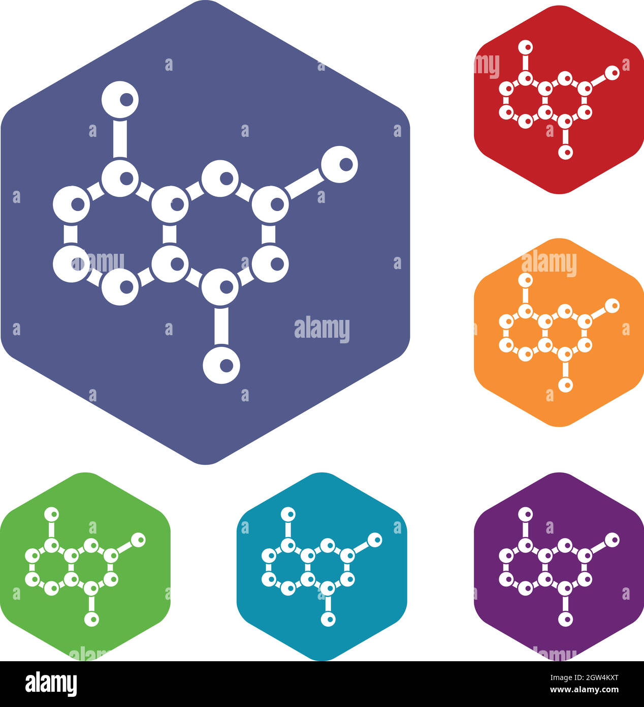 Molecule icons set Stock Vector Image & Art - Alamy