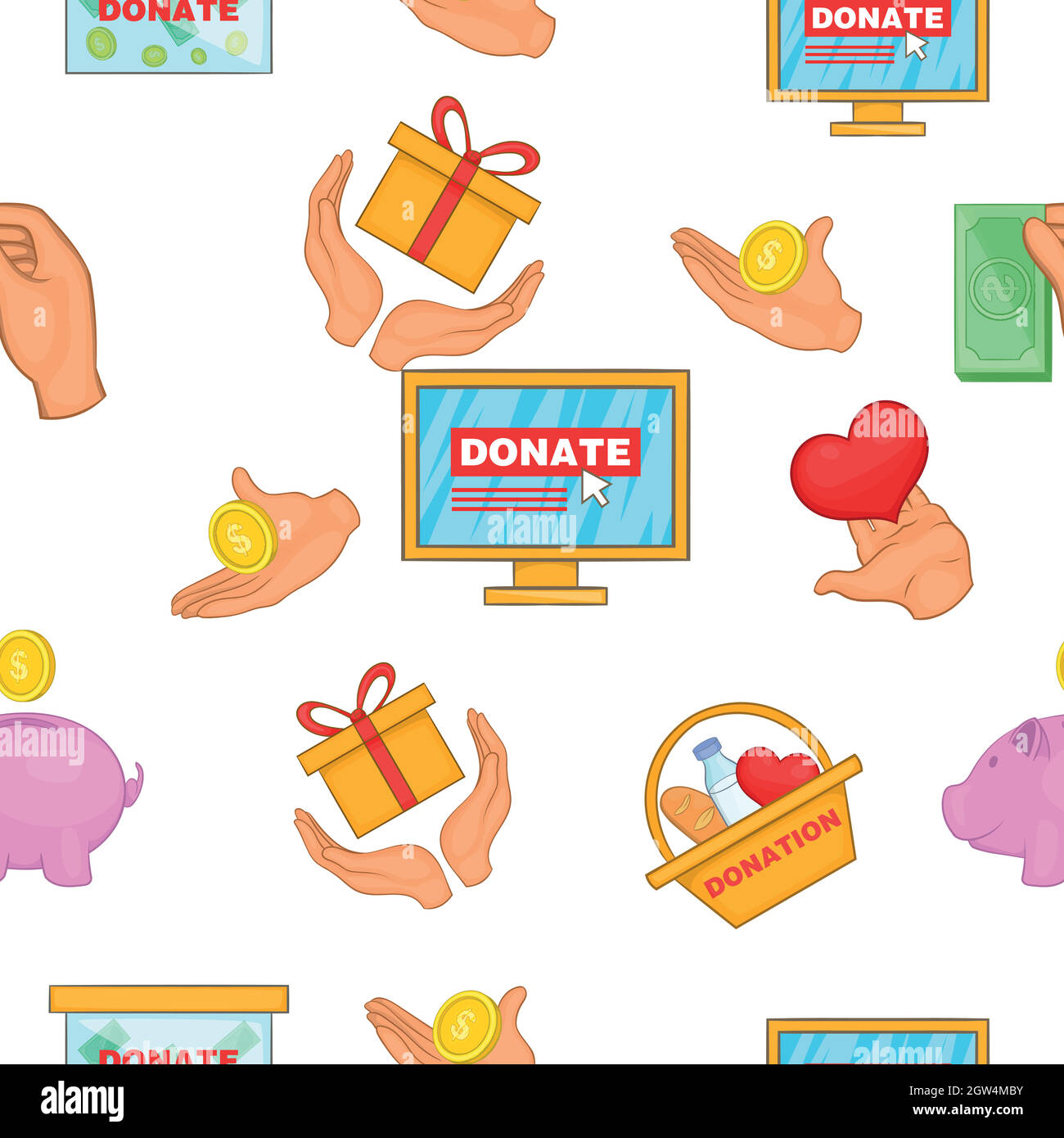 Donation cartoon hi-res stock photography and images - Alamy
