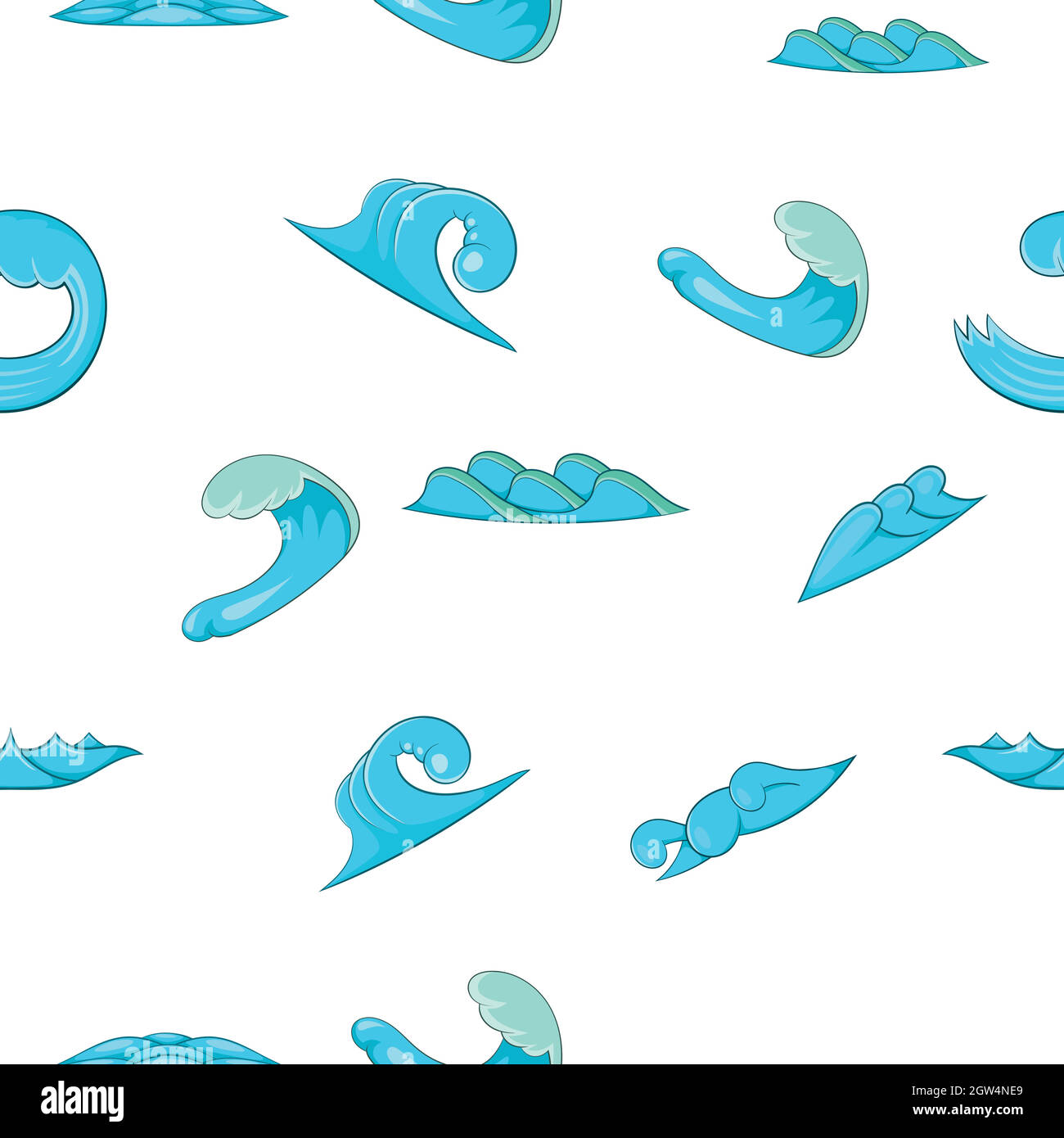 Wave pattern, cartoon style Stock Vector Image & Art - Alamy