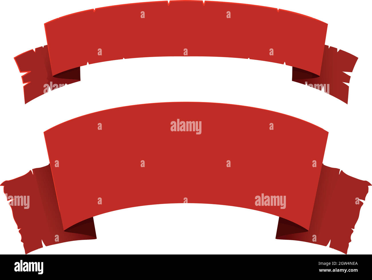 Two sizes of red banners Stock Vector Image & Art - Alamy