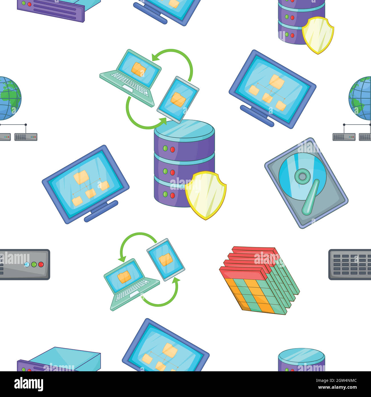 Computer pattern, cartoon style Stock Vector Image & Art - Alamy