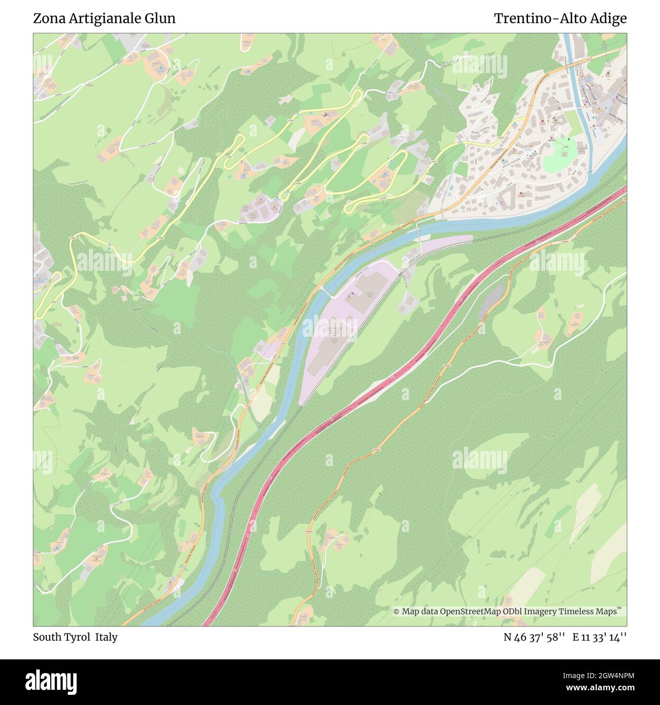 Zona Artigianale Glun, South Tyrol, Italy, Trentino-Alto Adige, N 46 37 ...